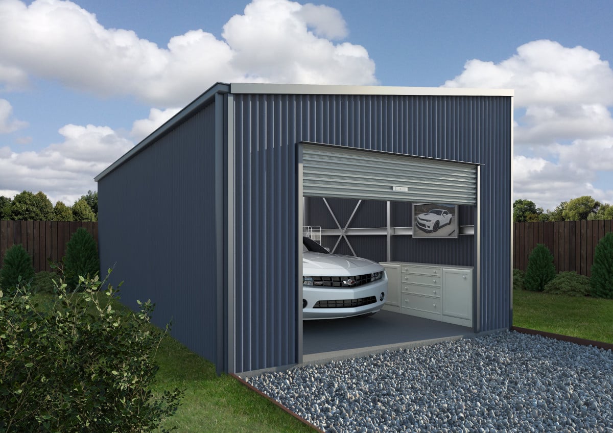 Single Skillion Garage | Steel Garage Kits